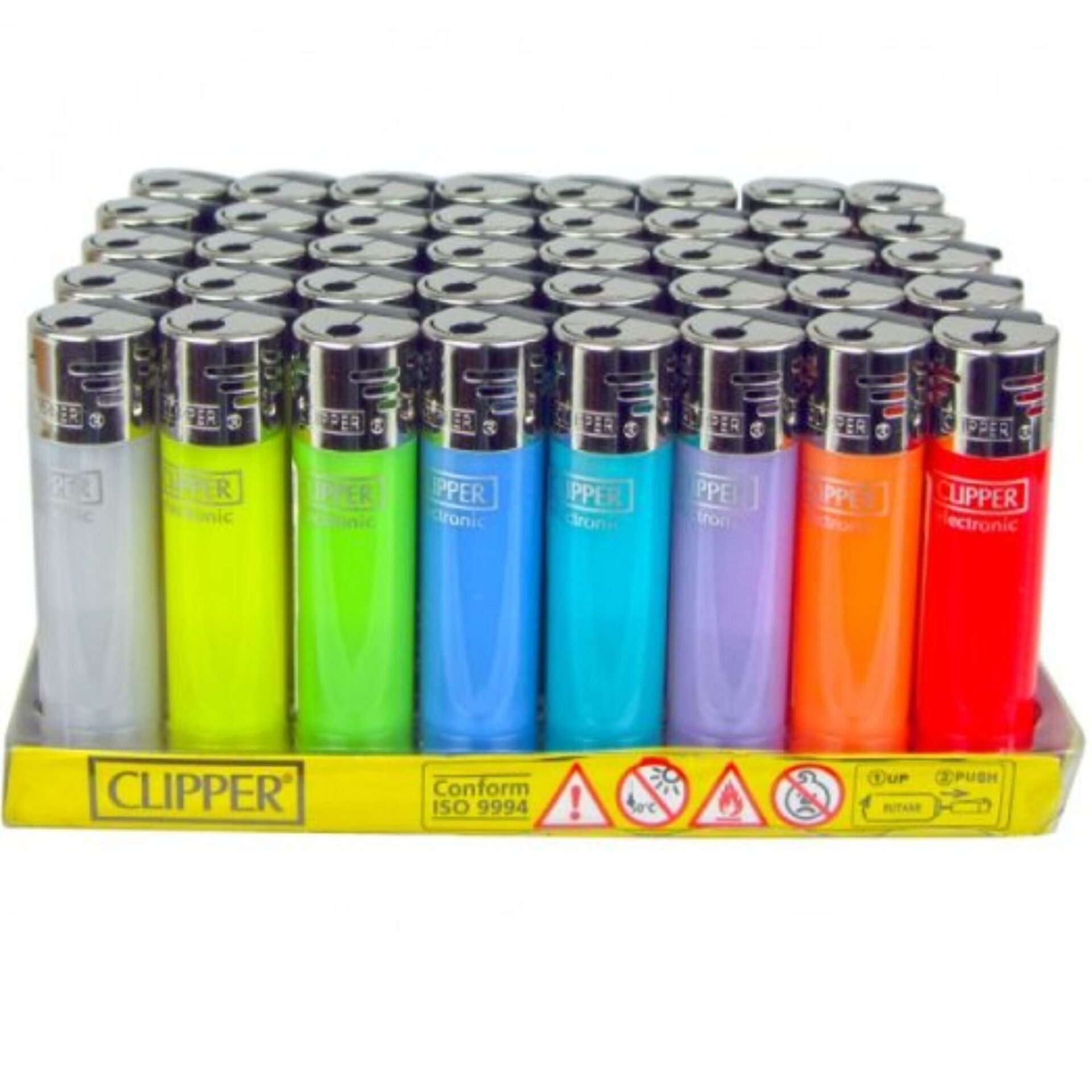 Clipper Electronic Lighters Pastel Colour Regular Refillable Lighters ...